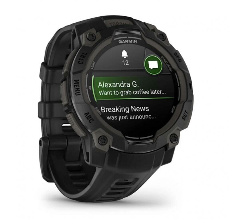 Умные часы Garmin Instinct 3, 45mm, Amoled Black (010-02936-00)