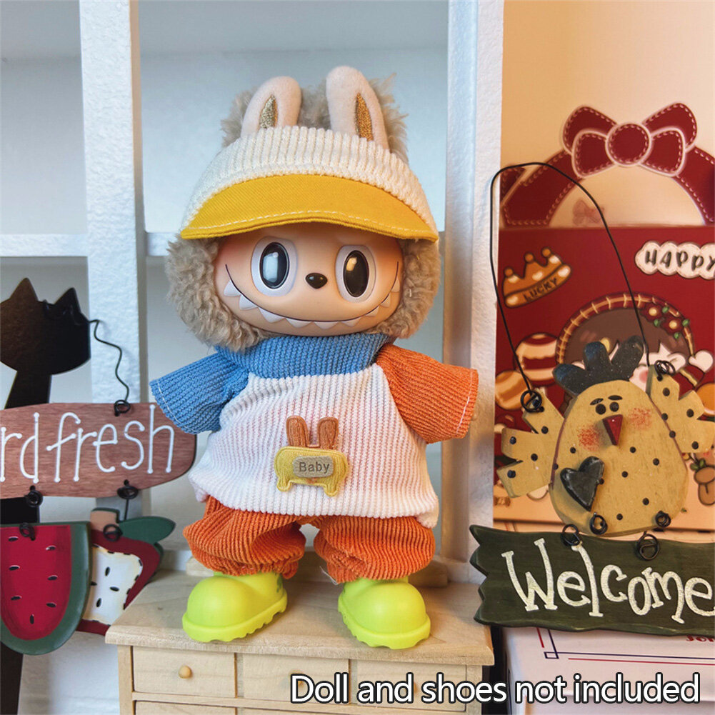 Брючный костюм, Милая мини-кукольная одежда для кукол Лабубу 17 см, аксессуар, Без куклы и обуви