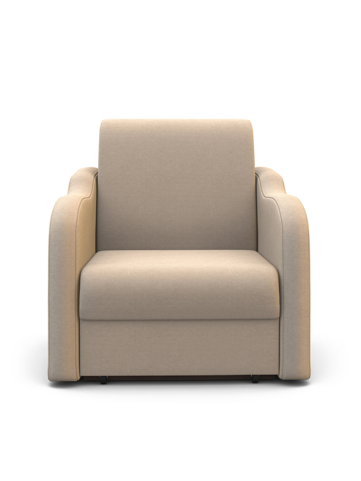 Кресло-кровать Коломбо, спальное место 80х194 см, механизм аккордеон, велюр бежевый