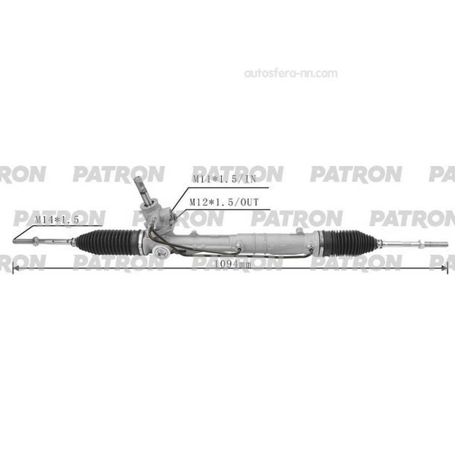 PATRON PSG3080 Рейка рулевая PEUGEOT PARTNER 1.6L 2008-2018