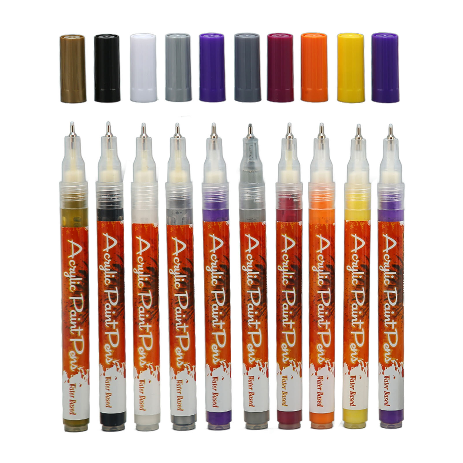 Набор фломастеров для ногтей 10шт с ярким ABS корпусом, идеально подходит для дизайна и DIY