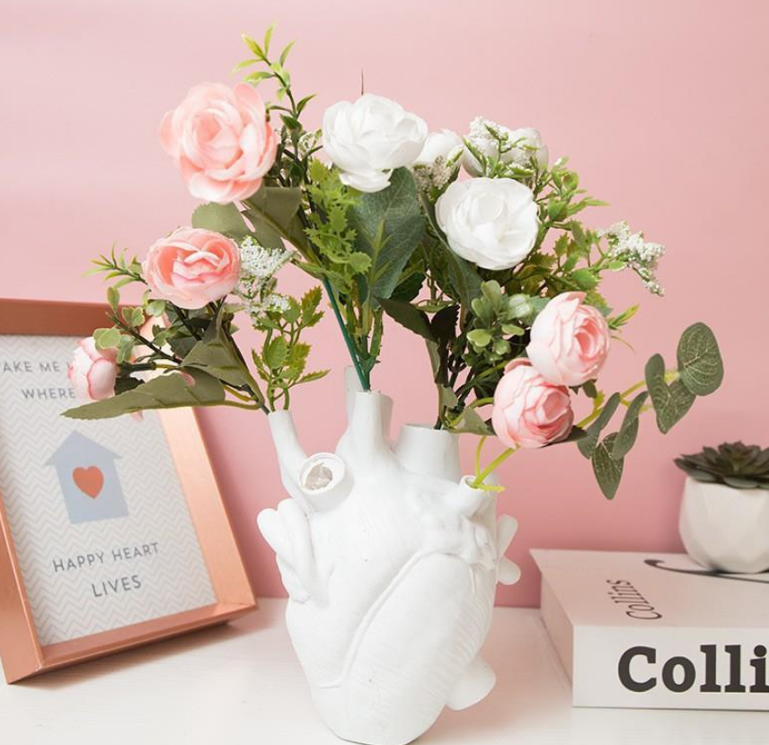 Цветочные горшки в виде сердечек, украшения, домашние дворики, имитация сердца