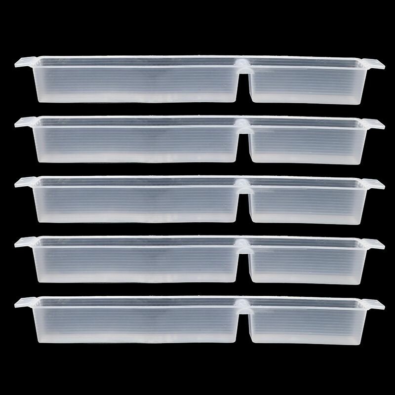 Пластиковая кормушка для пчел 1,5 кг прозрачная подвесная для улья 5 штук