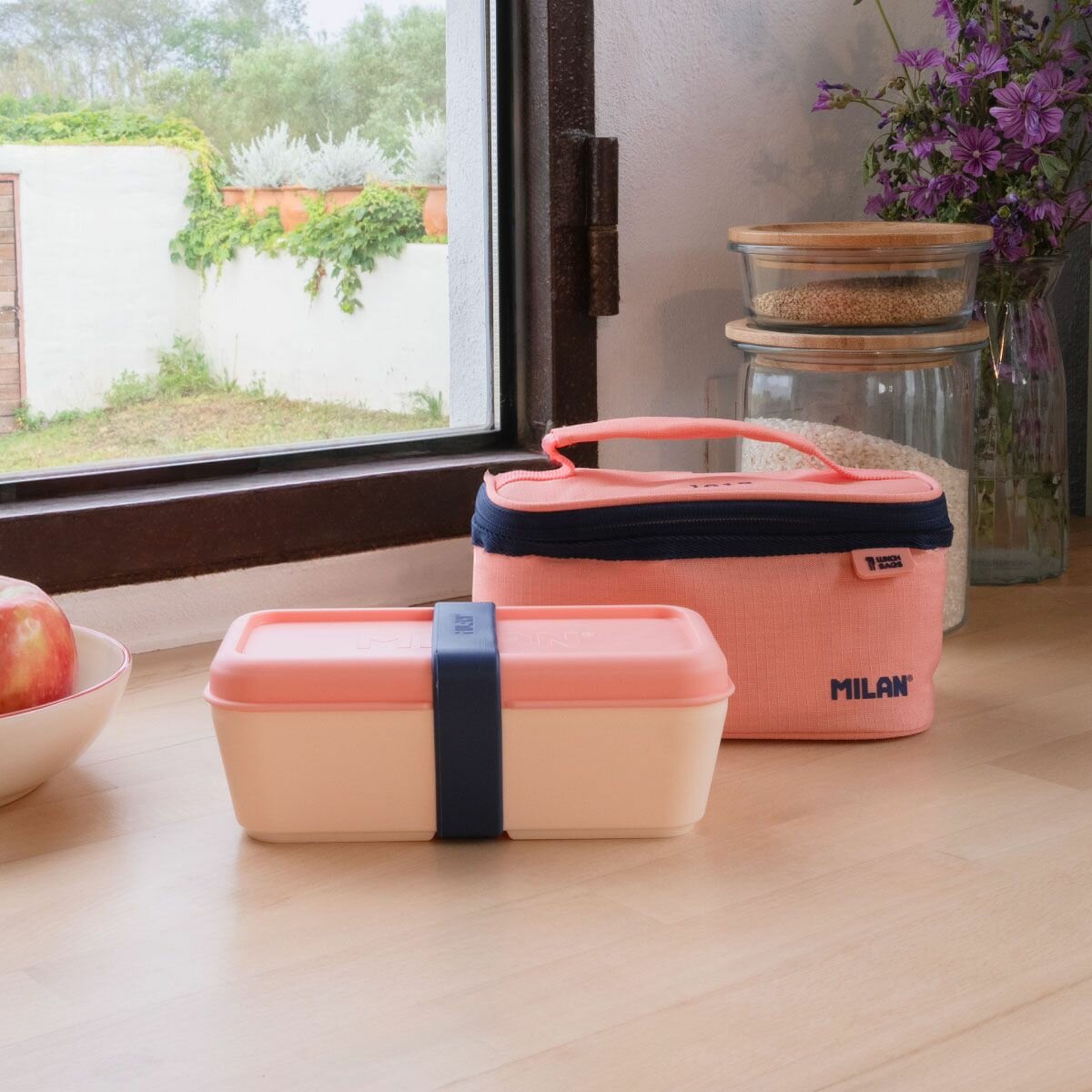 MILAN 1918 ланч-бокс 750 мл, контейнер пищевой с разделителем 20 x 9 x 7.5 см, Розовый 085110P