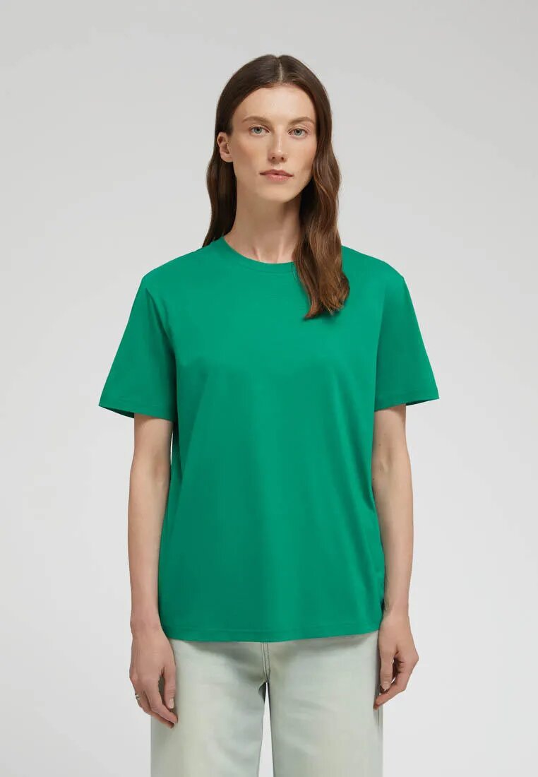 Футболка с коротким рукавом из мерсеризованного хлопка