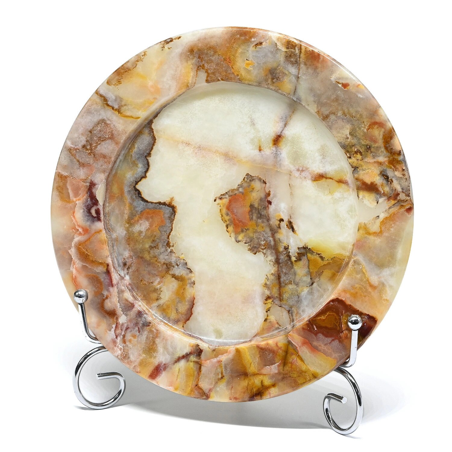 Тарелка из камня оникс 200*200мм .