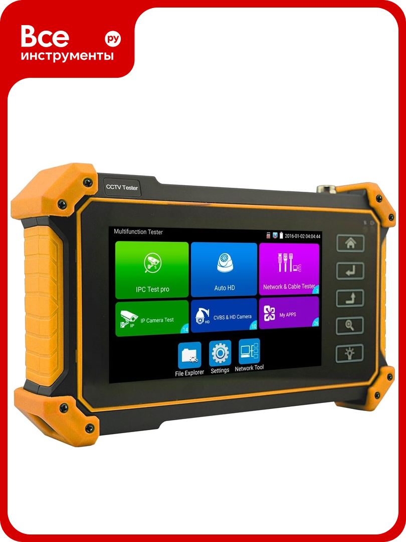 Универсальный монитор-тестер Tezter TIP-H-5 5" AHD/CVI/TVI/CVBS и IP-видеосистем mt0272, Операционная система android