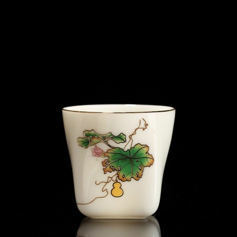 Пиала для чая Нефрит "Тыквенная лоза" 80 мл.