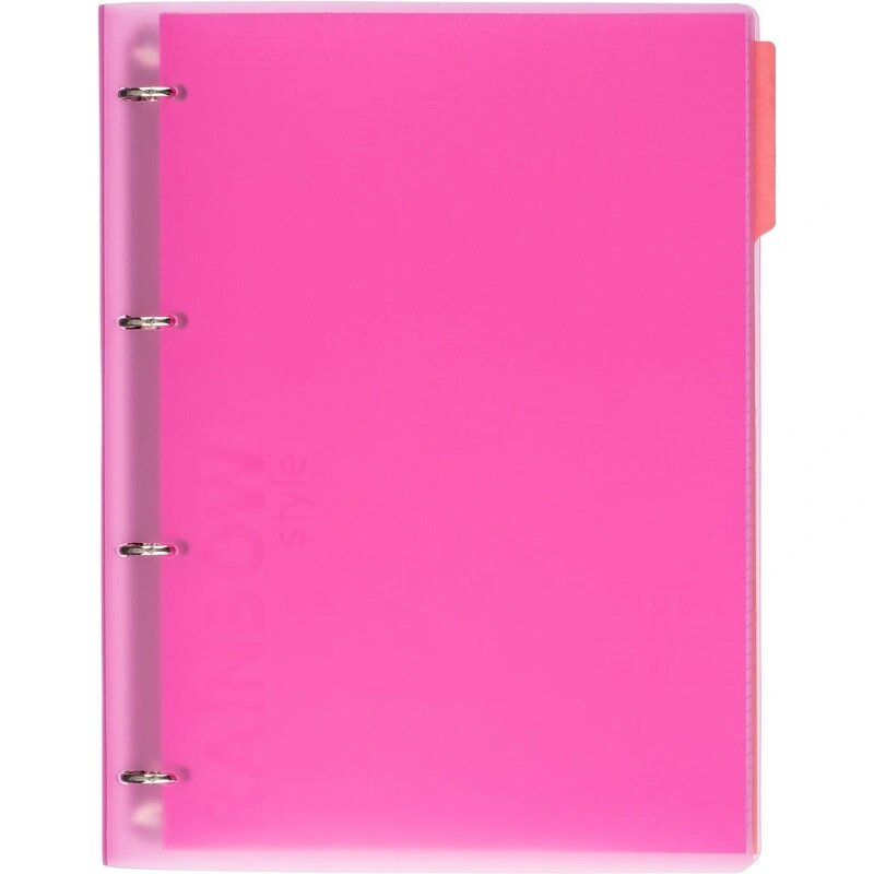 Бизнес-тетрадь Attache Rainbow Style А4 на кольцах, смен. блок, розов