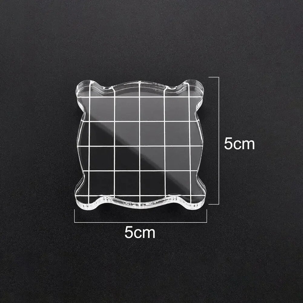 Прозрачный акриловый блок для штампов 10x10 см 5x5x0.8cm