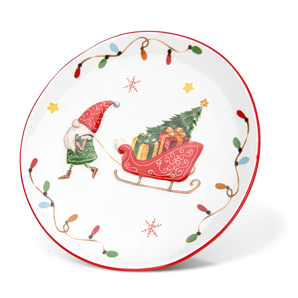 Тарелка плоская 20 см Merry Christmas арт. 0383
