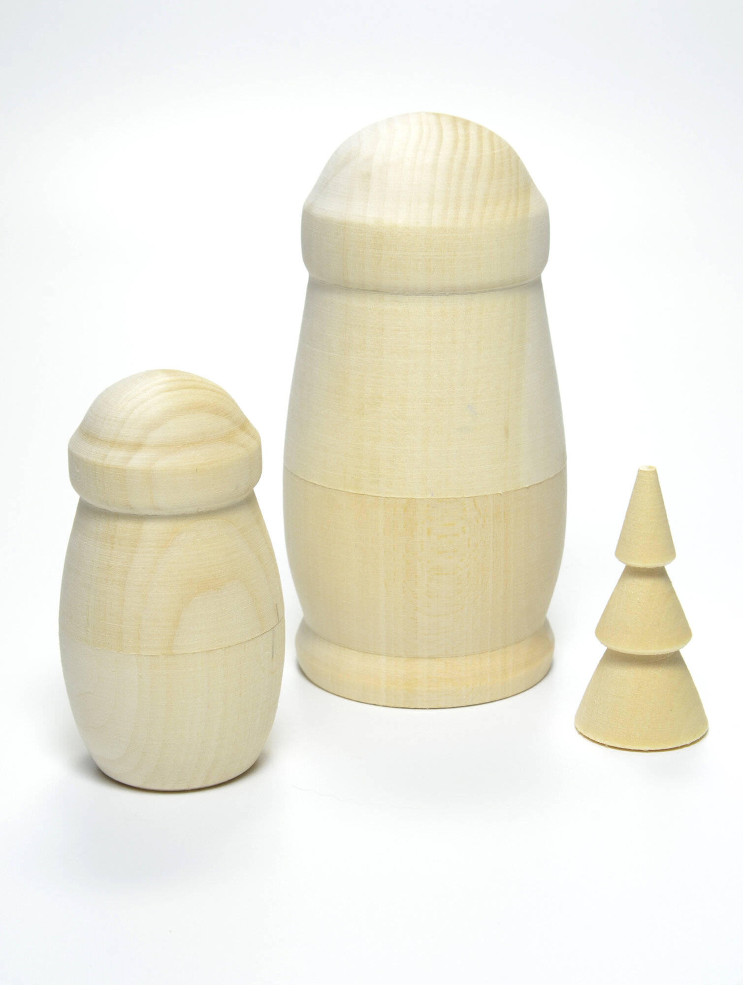 Матрешка (3) Дед Мороз. Деревянная заготовка для росписи и декупажа. 3 куклы. Высота 10 см.