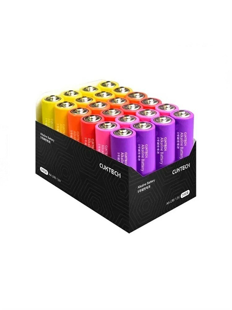 CUKTECH Батарейки Cuktech Rainbow Alkaline Battery 5 24шт LR6 1.5v АА