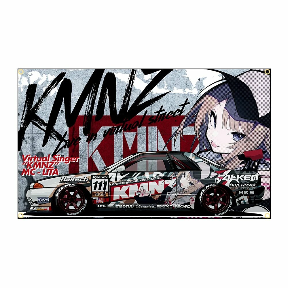 JDM Аниме Автомобильный Флаг Полиэстер 90x150 см 60 х 90 см, 4 Grommets