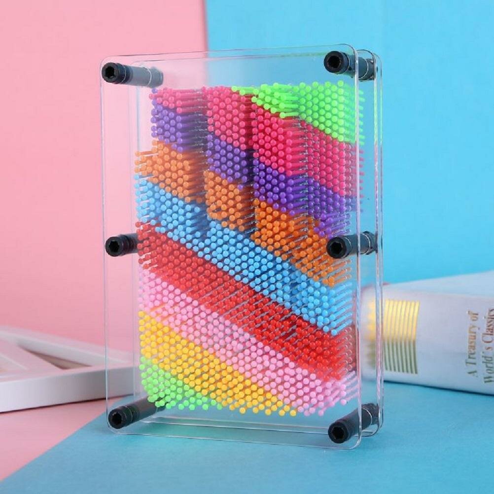 Детская 3D доска для рисования булавками, цветная, для игрушек и украшения дома/офиса.