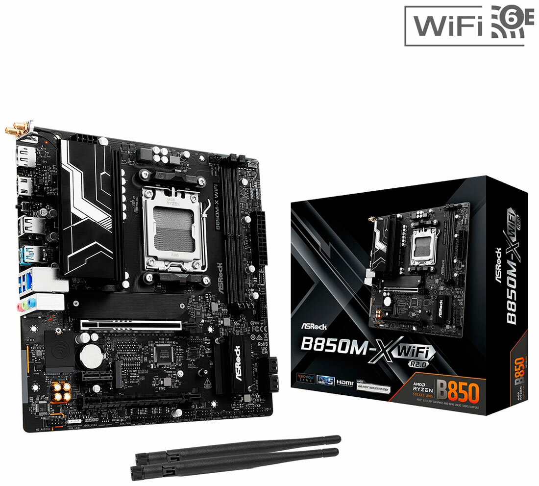 Материнская плата Asrock B850M-X WIFI R2.0 (AM5, mATX)