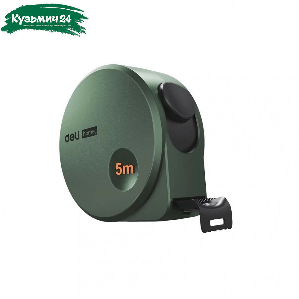 Рулетка Deli Home Series Green HT8519L, 5мх19мм, эксклюзивный дизайн, высококачественный корпус