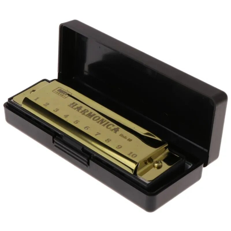 10 отверстий для ключа C Blues Harmonica, музыкальный инструмент, обучающая игрушка с fo