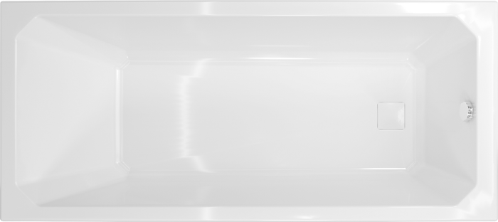 Акриловая ванна ARAGUT Парадиз 180x80 см, пристенная, белая, с каркасом