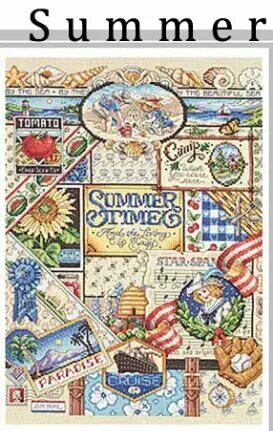 Набор для вышивки крестиком Amishop "Summer", 18CT