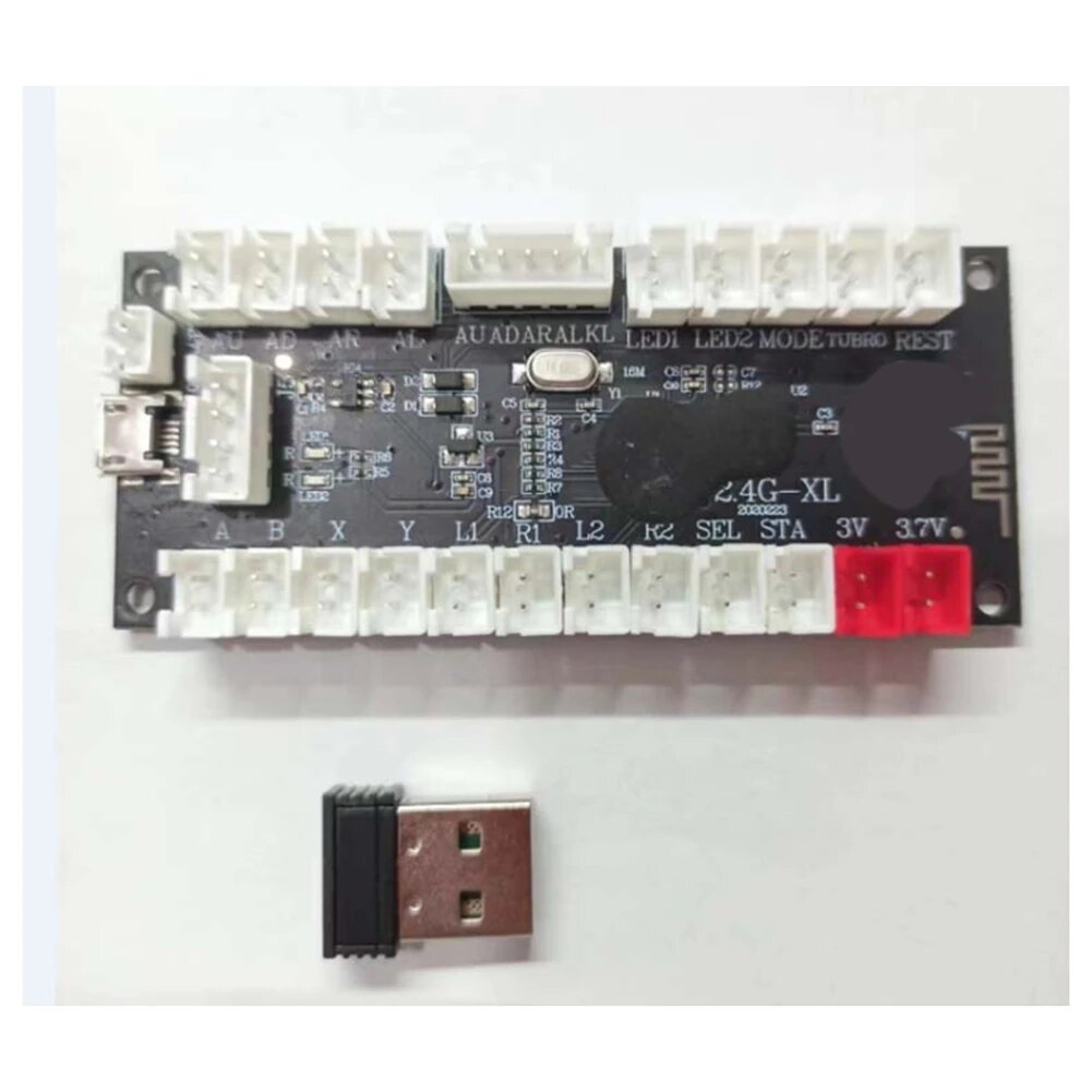 Практичный 2,4G беспроводной джойстик с нулевой задержкой, энкодер, плата контроллера аркадных игр, комплект «сделай сам», детали, поддержка беспроводного ПК/PS3/Android