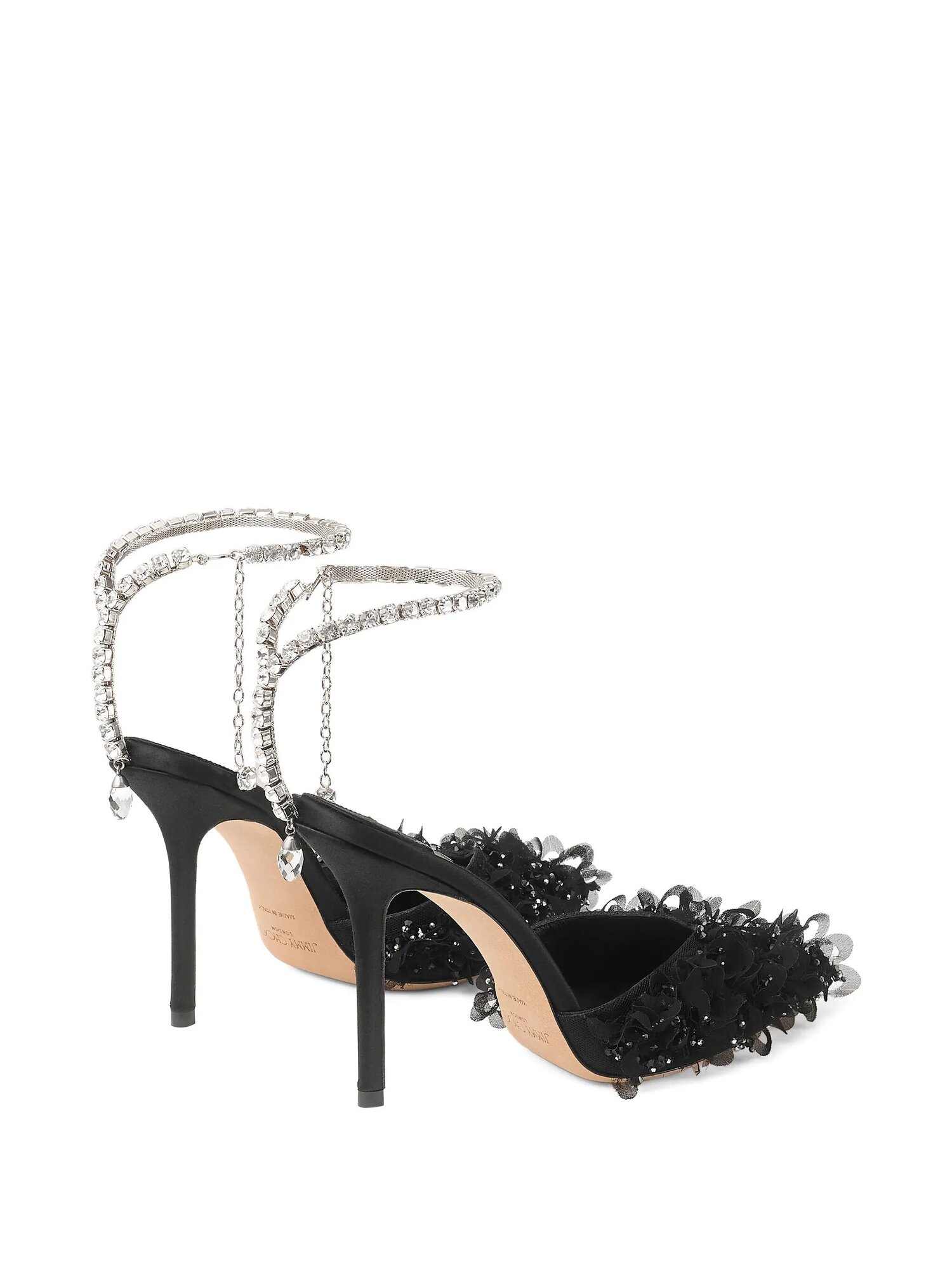 Туфли JIMMY CHOO Saeda 100, размер 37.5, black/black — фото 1