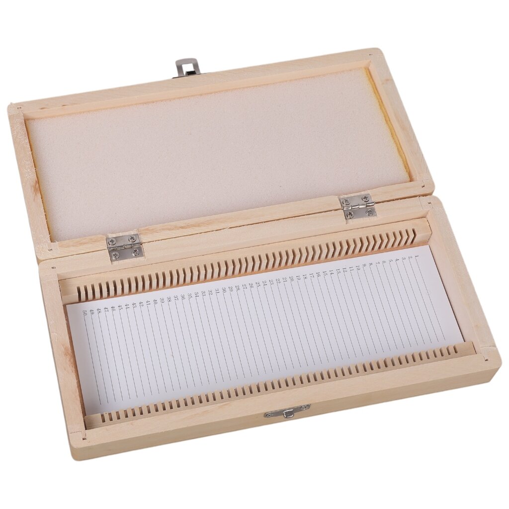 Wooden Slide Storage Box Metal Hinge Secure Biology Glass Slides Lab Equipment Part for 50PCS Microscope Specimen Slides