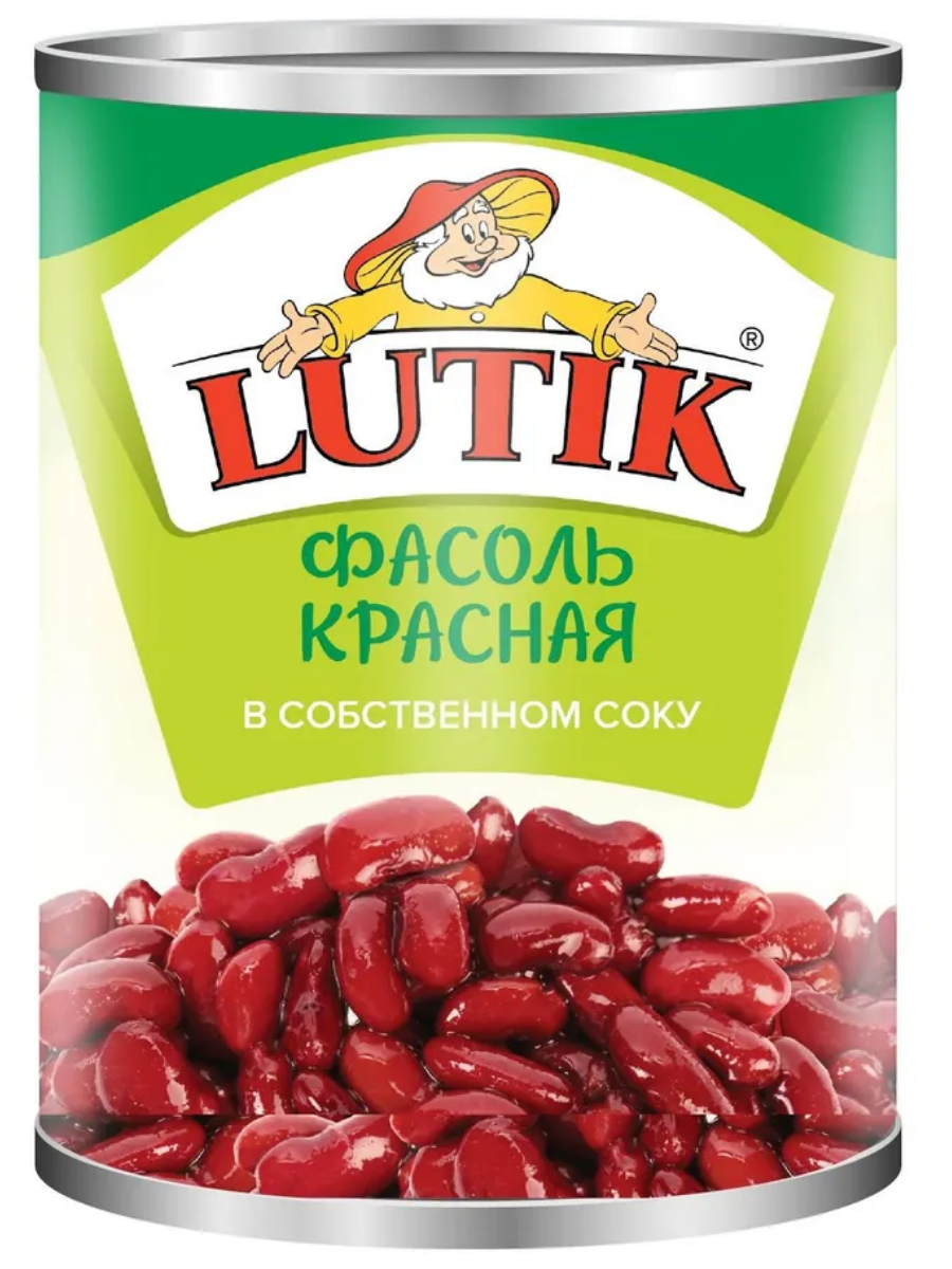 Фасоль консервированная LUTIK красная, 425 мл