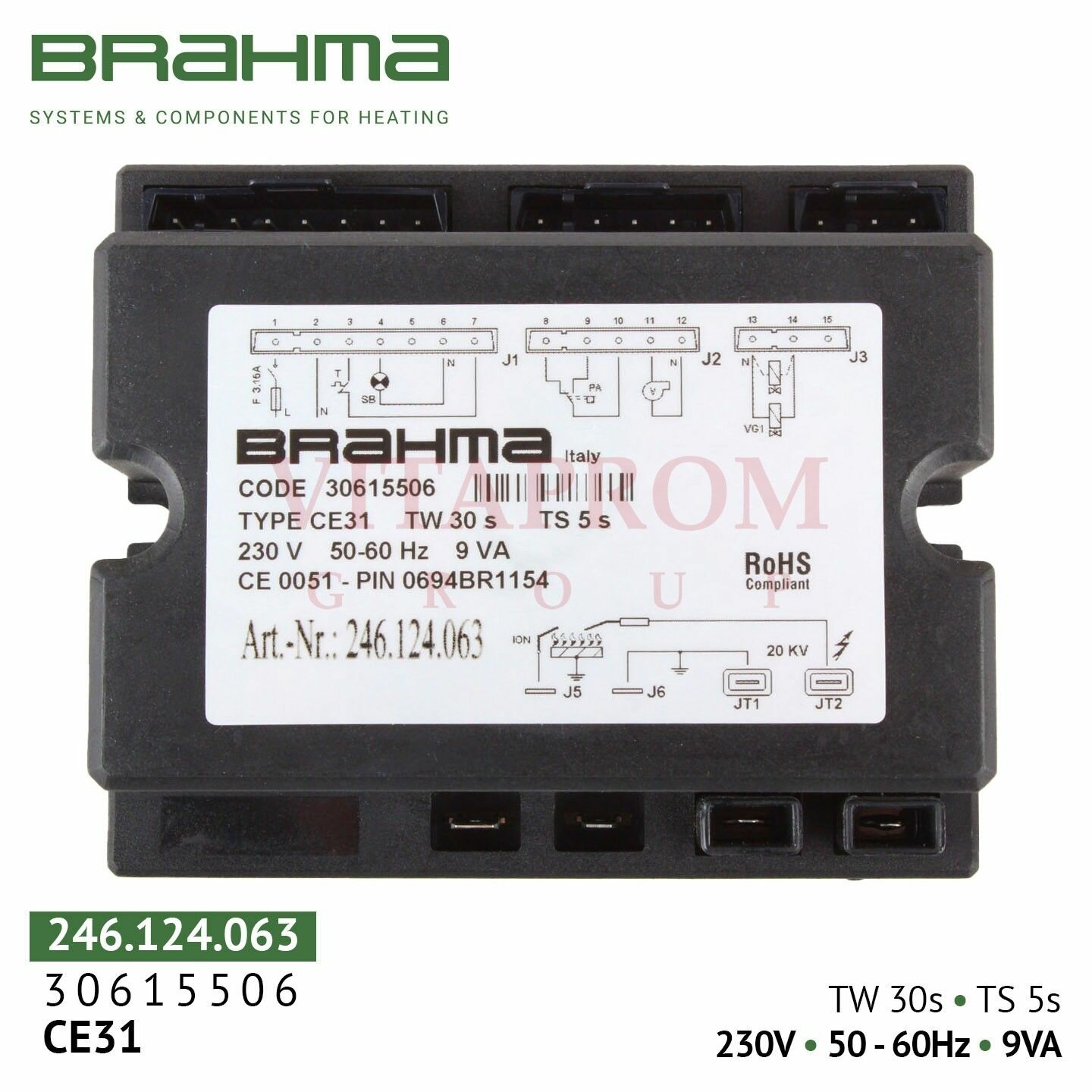 Блок управления горением Brahma CE31, 30615506