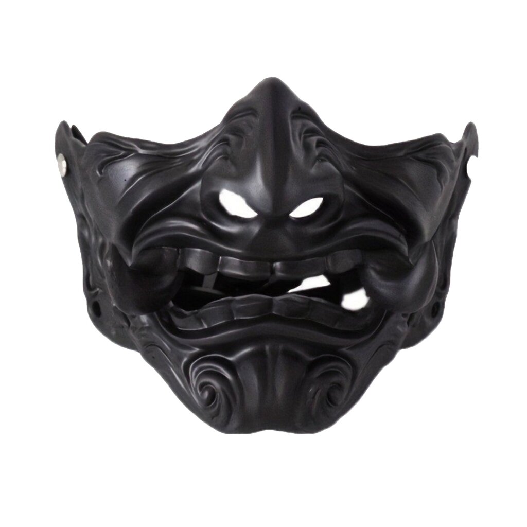 Японская маска Они с реалистичными 3D зубами демонов, портативный аксессуар для косплея, Хэллоуина и аниме-конвенций