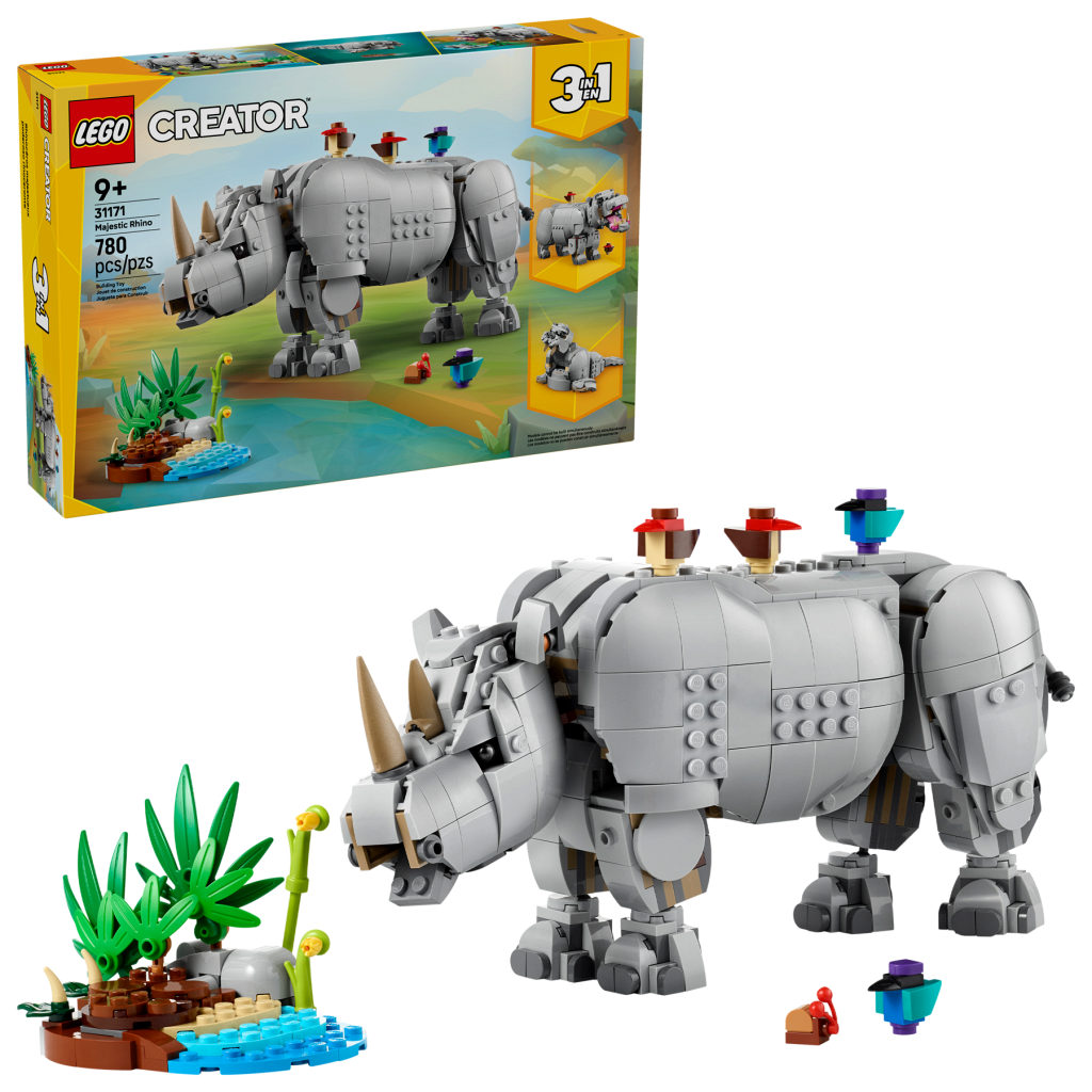 Конструктор LEGO Creator Величественный носорог 31171, 780 деталей, от 9 лет