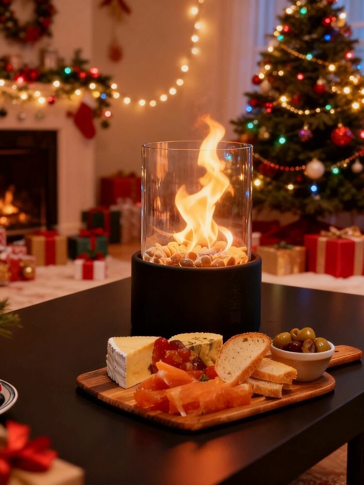 Мини-биокамин настольный, напольный камин спиртовой декоративный для дома