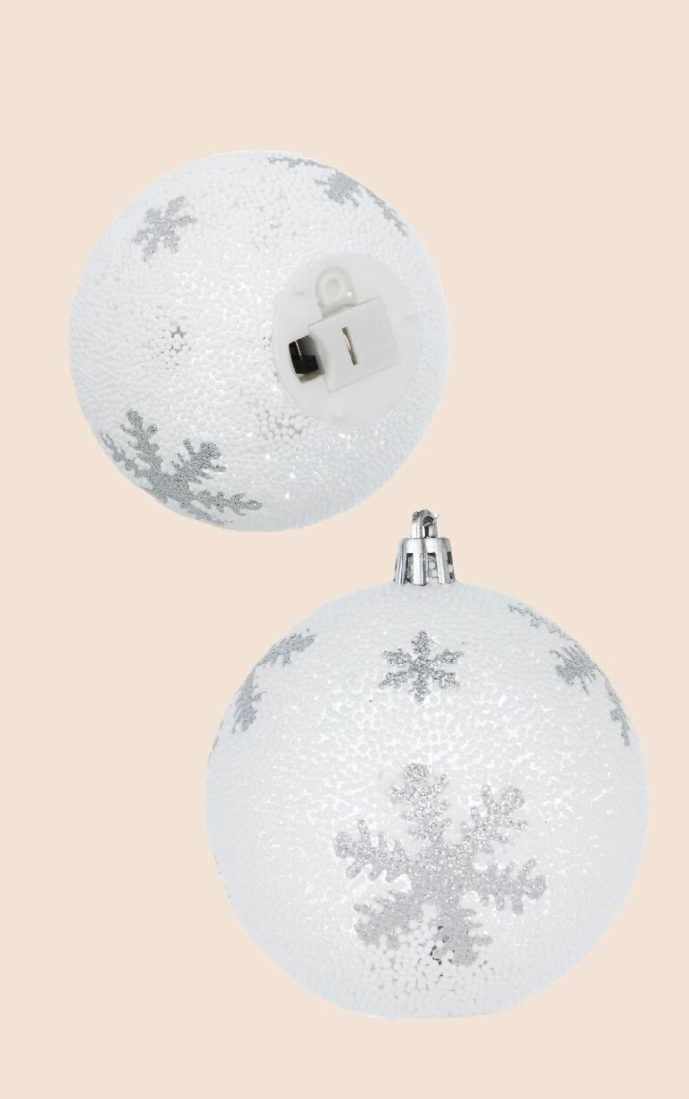 Светильник "Шар LED" 3 шт+ батарейки 8см