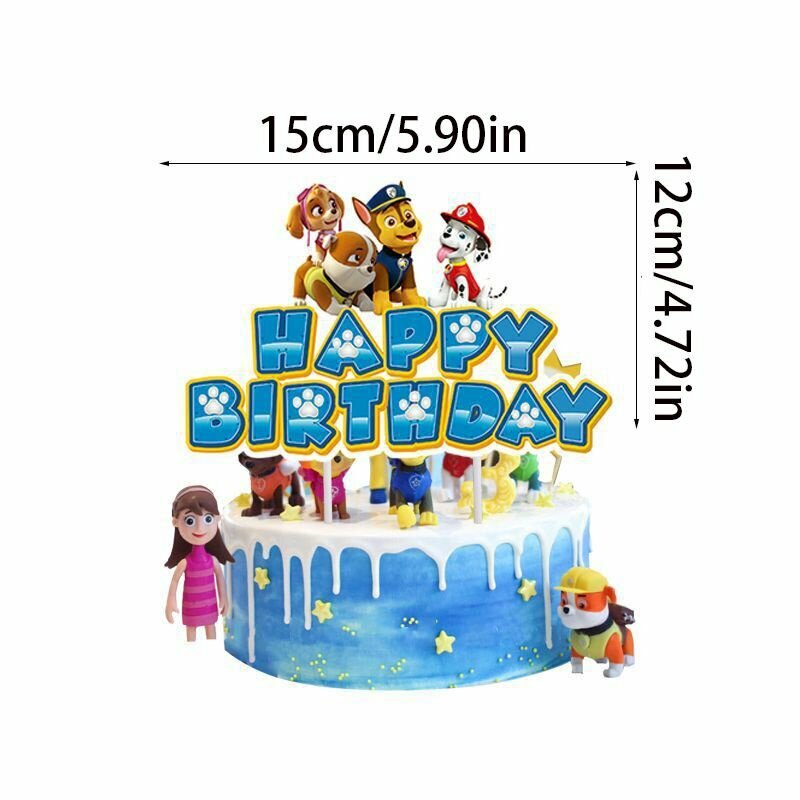 Festive birthday party set with exciting balloons and banner decorations 1pcs cake topper