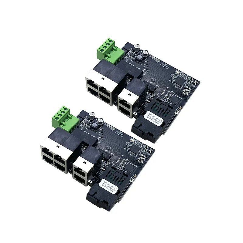 ANDDEAR 4-портовый Ethernet оптический медиа-конвертер 20 км POE 1310A 1550B