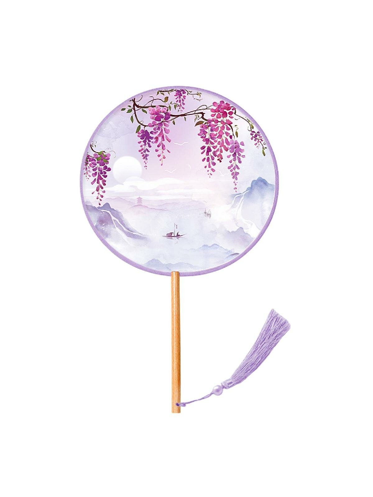 Ручной Китайский веер Старинный с подвеской Веер для росписи китайскими чернилами