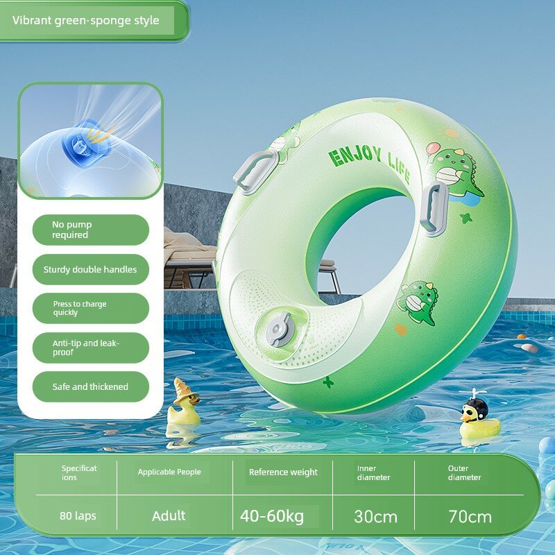 Swimming Ring for Adults and Children, Thickened Anti-Rollover Life-Saving Equipment for Men and Women,