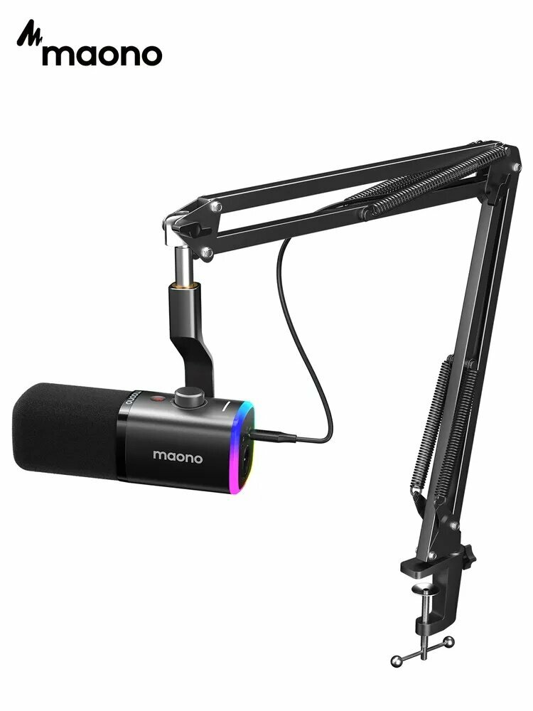 Динамический микрофон Maono PD100XS, для караоке, настольный, подключение USBC/XLR