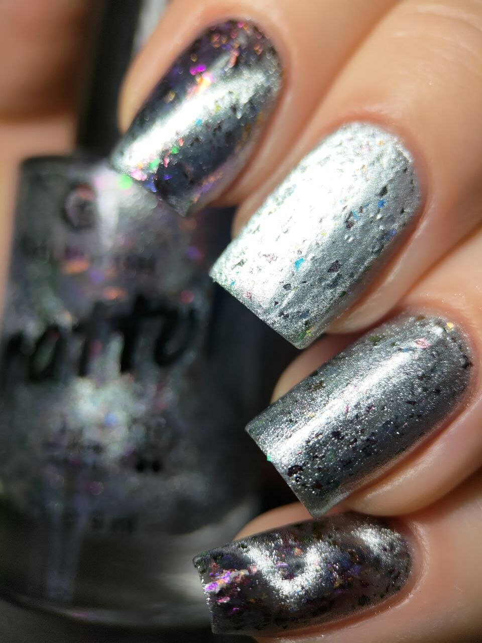 Магнитный лак для ногтей со слюдой без лампы Grattol King Henry, 9 мл