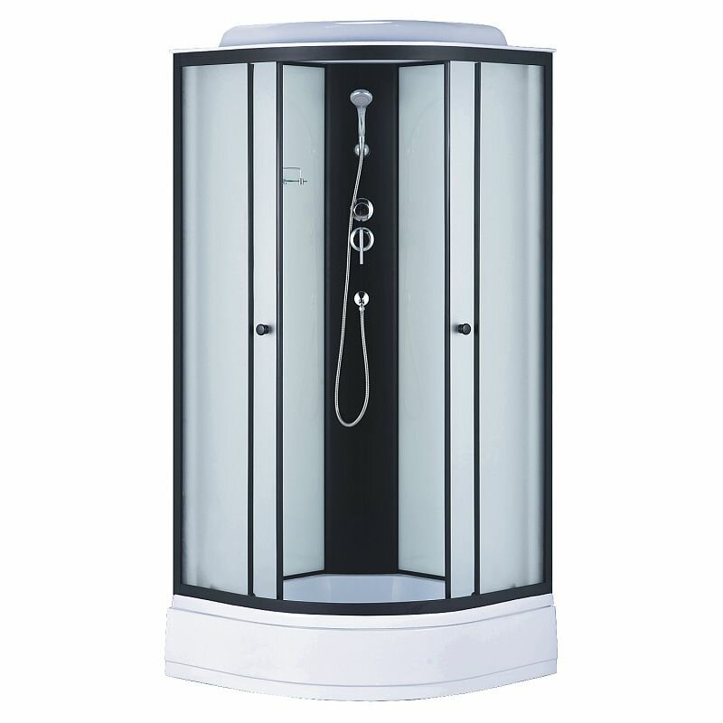 Душевая кабина Loranto 100х100х215 со средним поддоном CS-881EC26TM/W-100