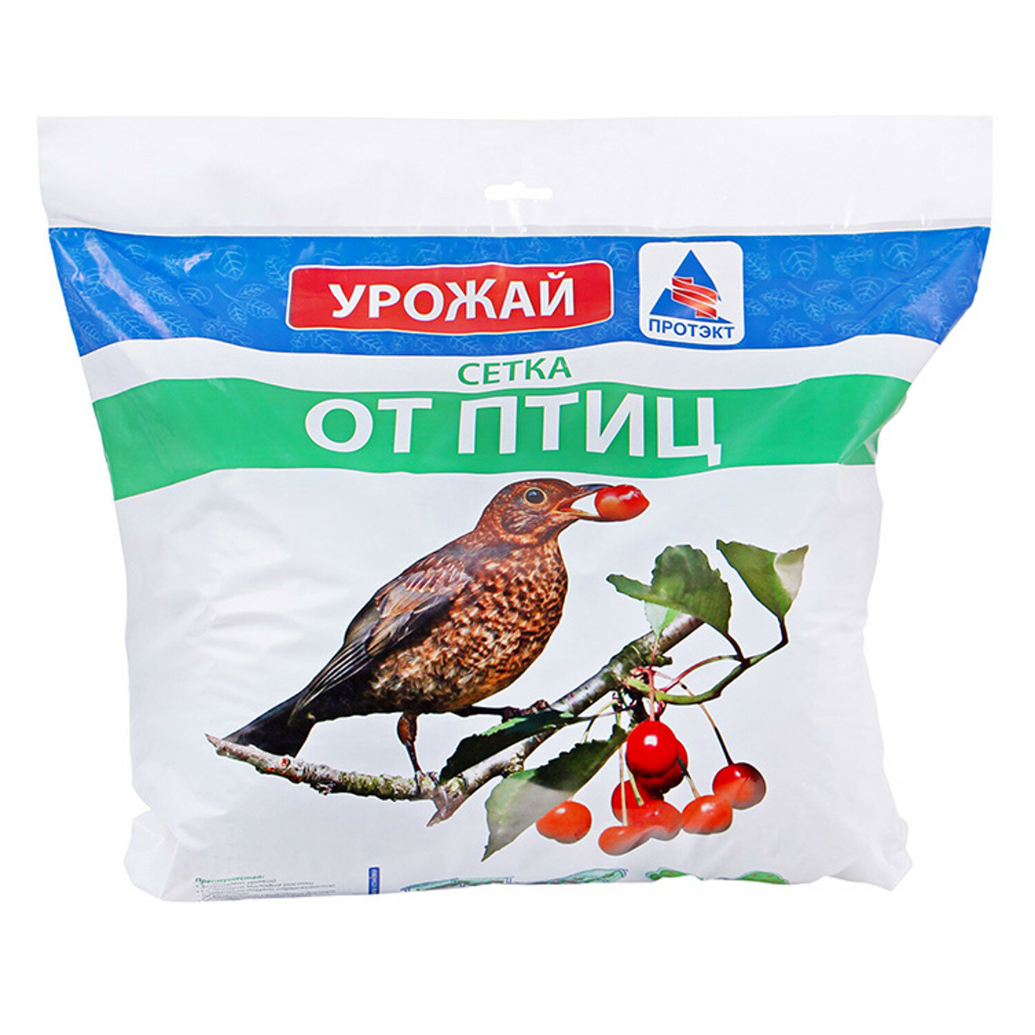 Сетка для защиты от птиц протэкт У-6/2/5, 6х6 мм, 2х5 м, зелёная