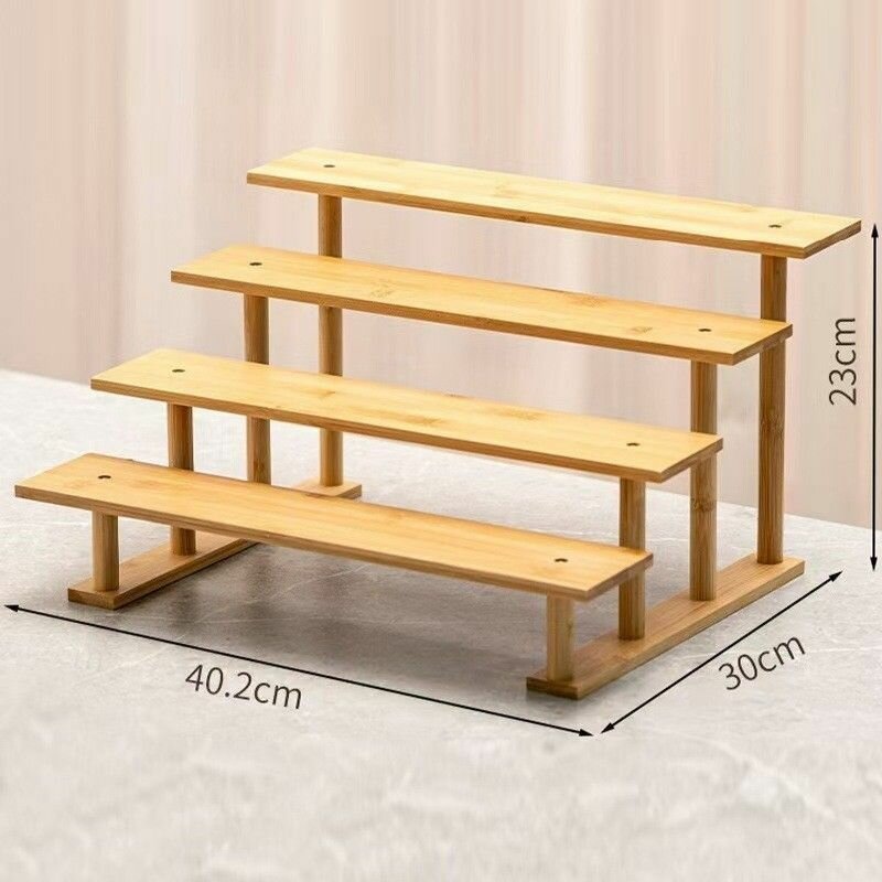 Подставка для цветов на подоконник, Деревянная многоярусная полка, Подходит для небольших растений и декоративных предметов