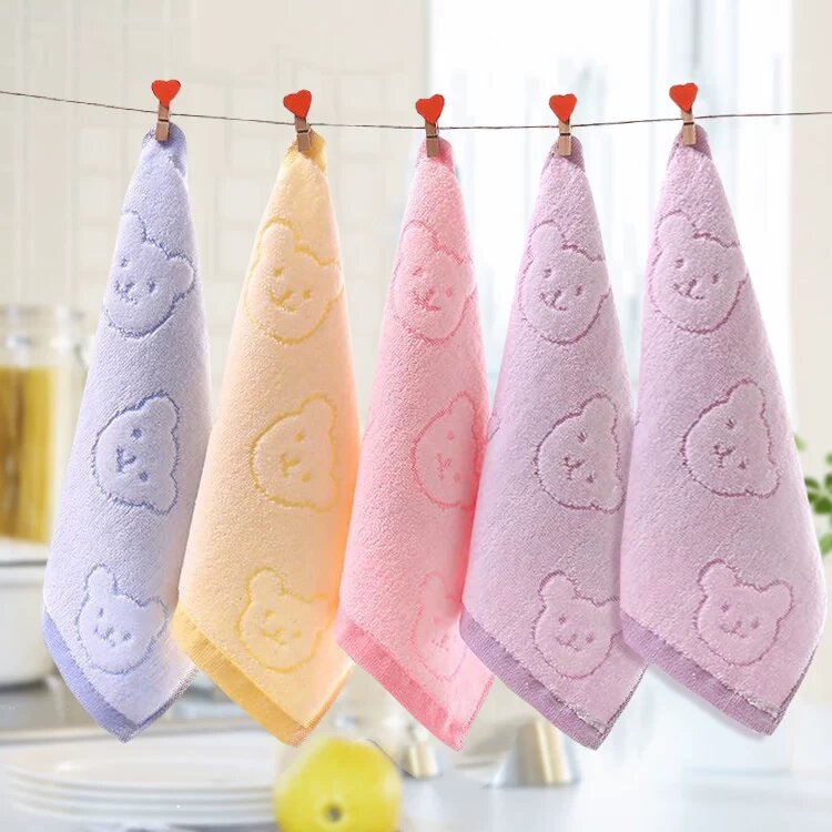 Полотенце из чистого хлопка, детское полотенце для лица, товары для новорожденных, маленькое квадратное полотенце из