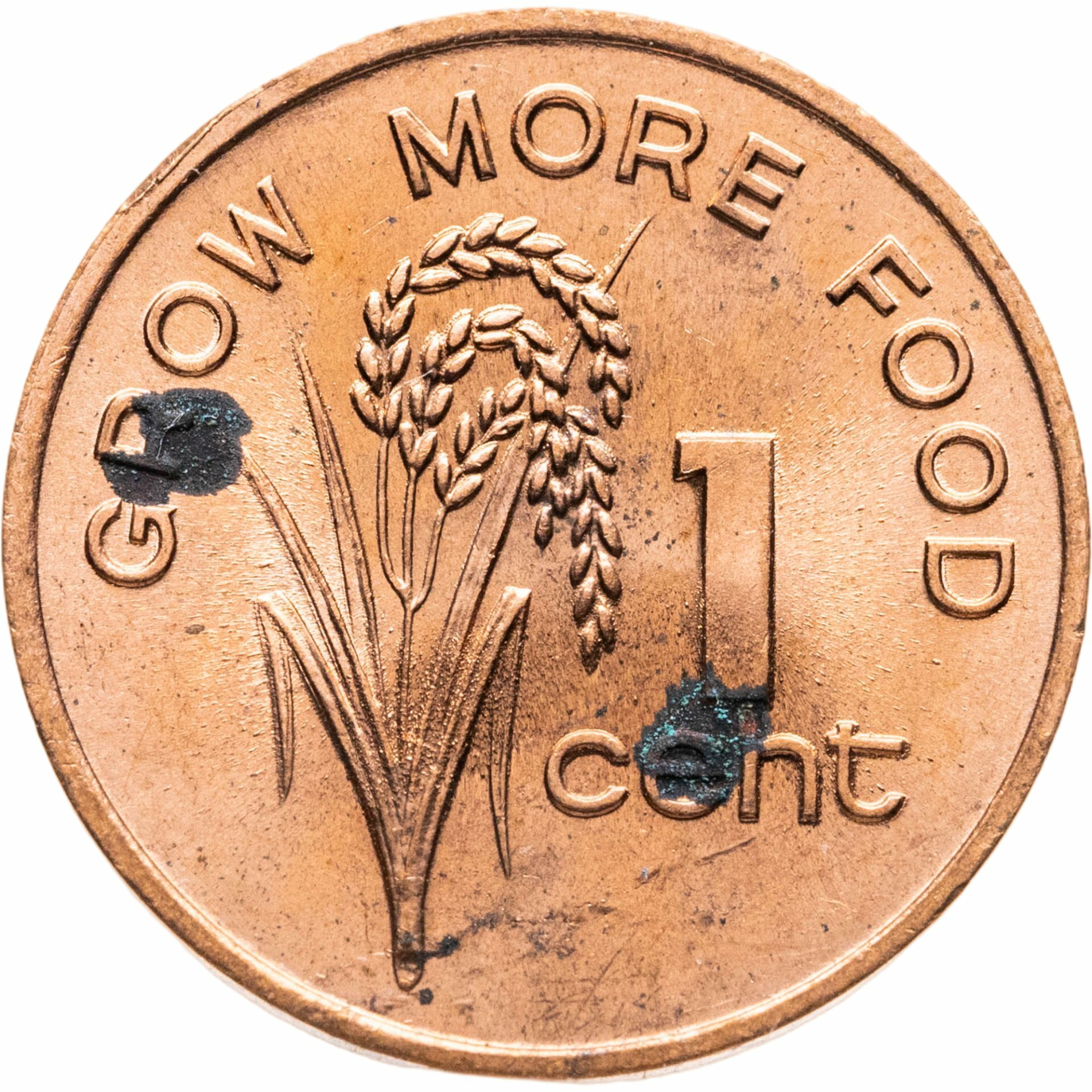 Фиджи 1 цент cent 1981 ФАО, Бронза, в сохранности AU