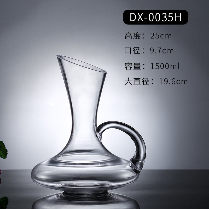 Кристаллический стеклянный декантер с ручкой, скандинавский стиль, легкая роскошь, современный минимализм для домашнего использования, разделитель для вина