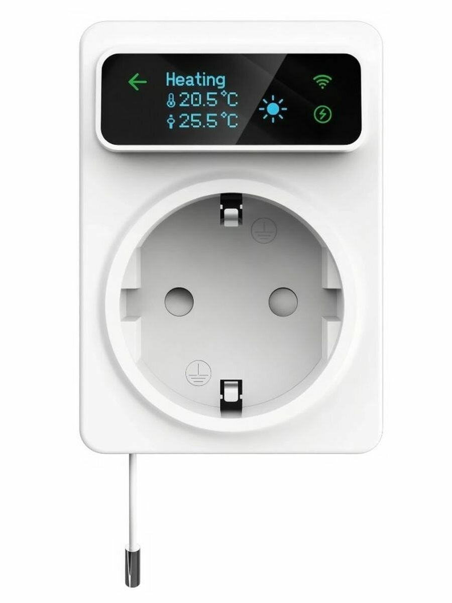 Умная WiFi розетка/термостат/таймер TP6W (под Tuya, Smart Life и т. д.), 100-240В AC, 16А