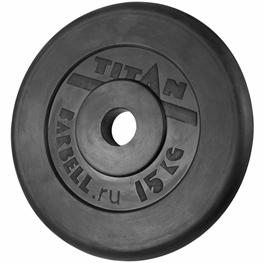 Блин обрезиненный TITAN Barbell 15 кг (d51)