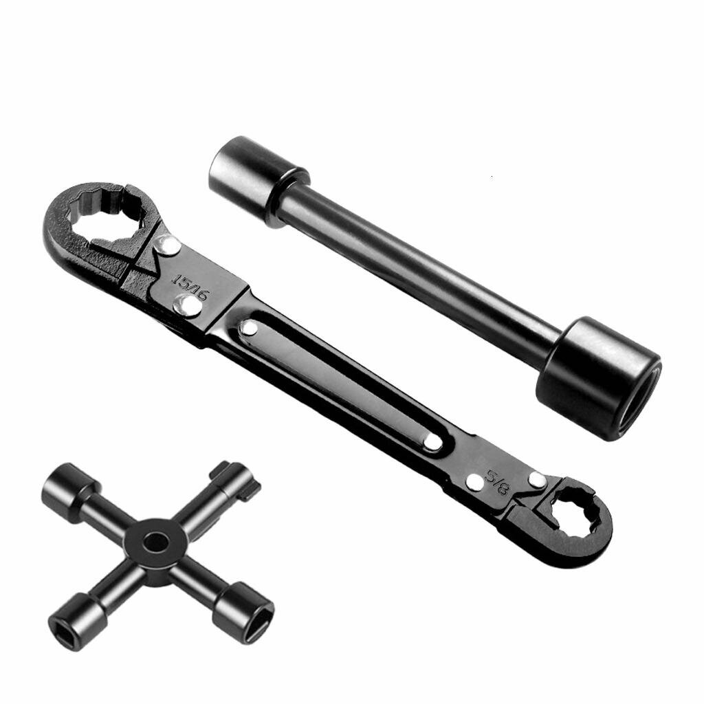 Набор разводных ключей для сантехника, Черный