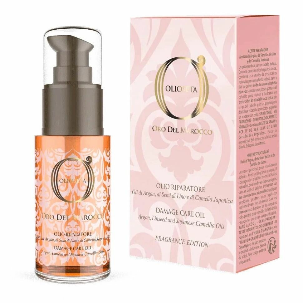 Масло Barex Olioseta oro del Marocco Damage Care Oil, Масло для поврежденных волос, 30 мл