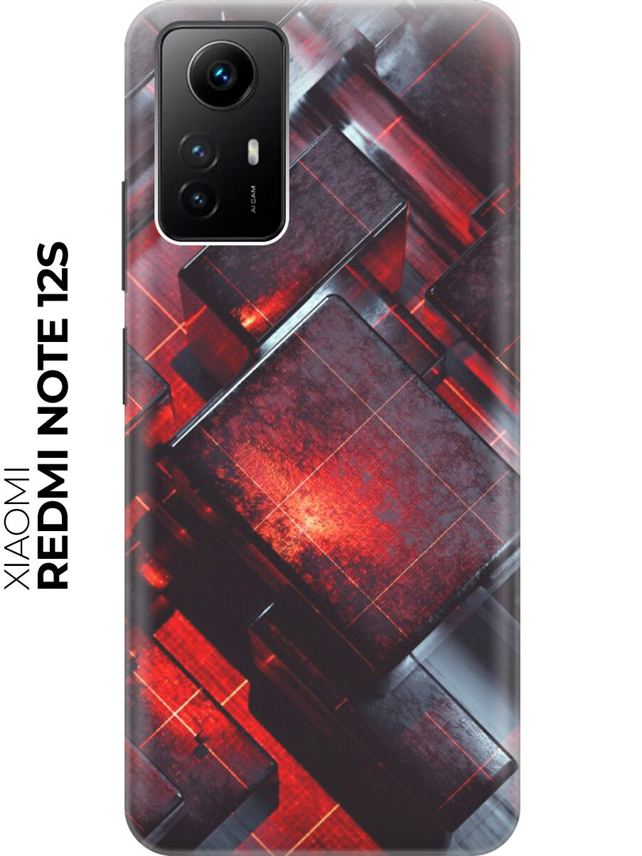 Силиконовый чехол на Xiaomi Redmi Note 12s / Сяоми Редми Ноут 12с с рисунком "Гранатовые фигуры"